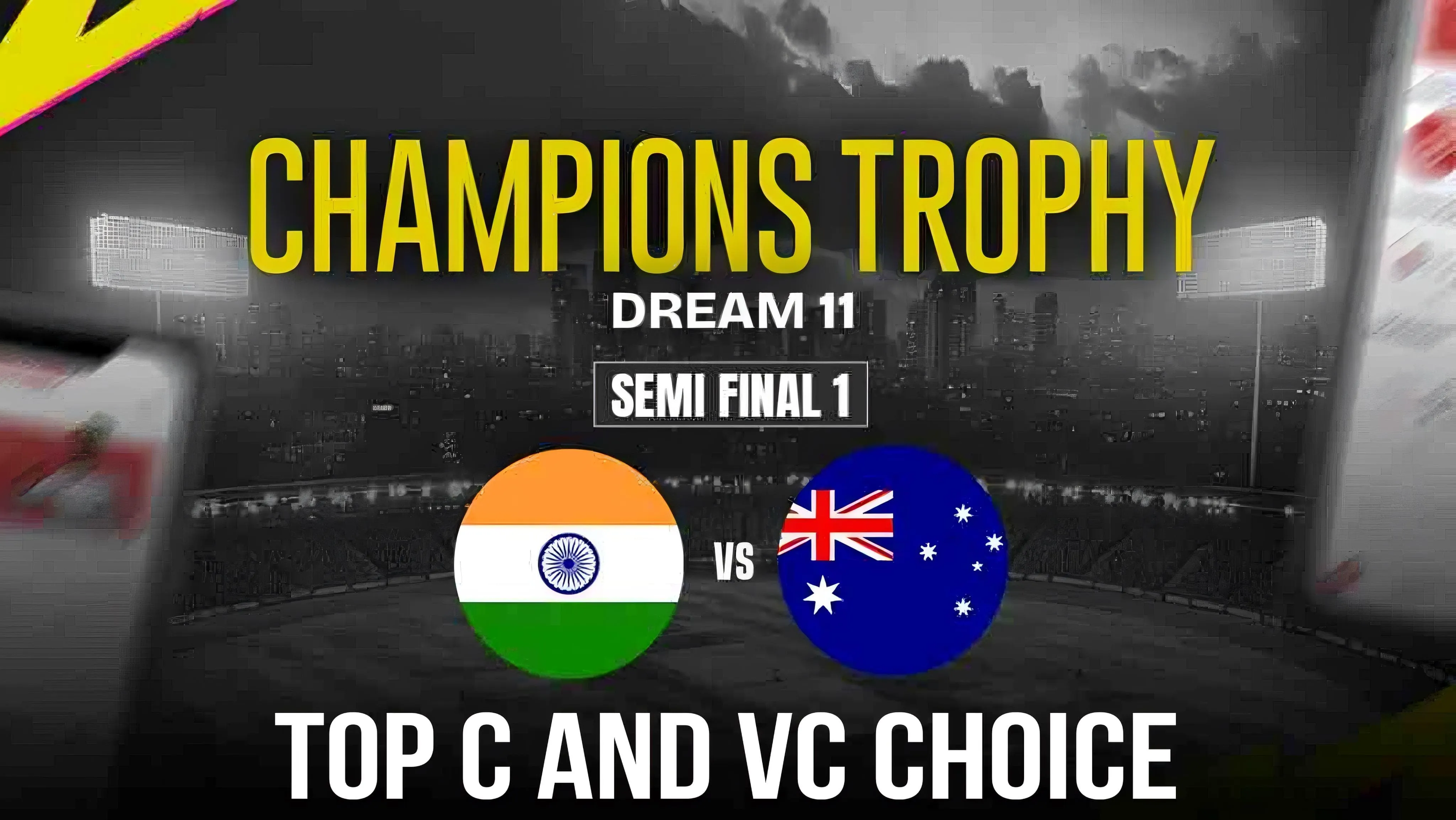 ICC Champions Trophy 2025: (1st Semi-final) IND vs AUS Dream11 Top Captain And Vice-captain Choices
